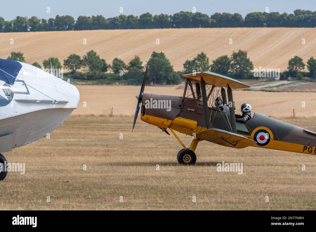 Imperial War Museum Duxford , DH Tiger Moth Stock Photo - Alamy