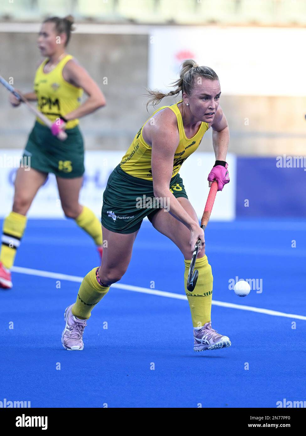 Jane Claxton of Australian Women's Hockey team in action during the ...