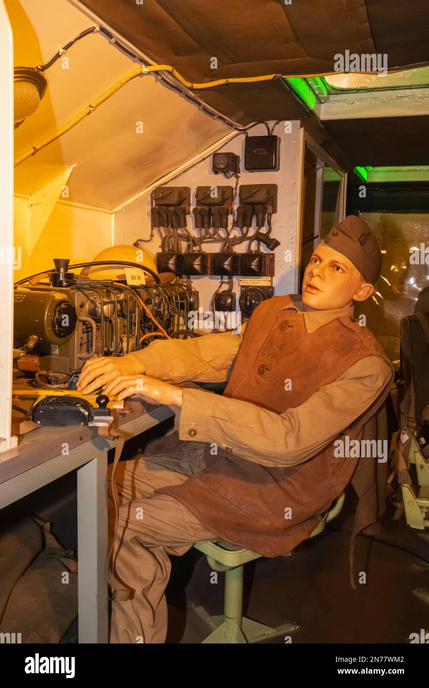 England, Dorset, Blandford Forum, Royal Signals Museum, Interior ...