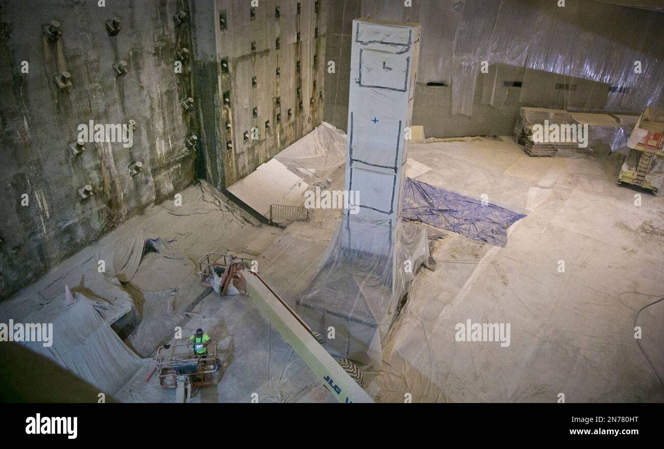 The Slurry Wall, left, part of the World Trade Center’s original ...