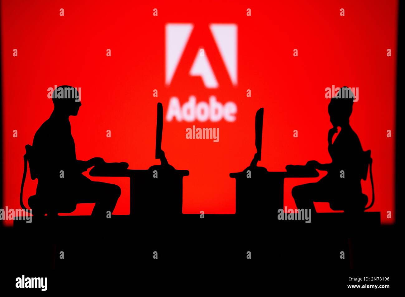 UK, LONDON. JANUARY 30, 2023: Adobe. Collaboration Leads to Progress ...