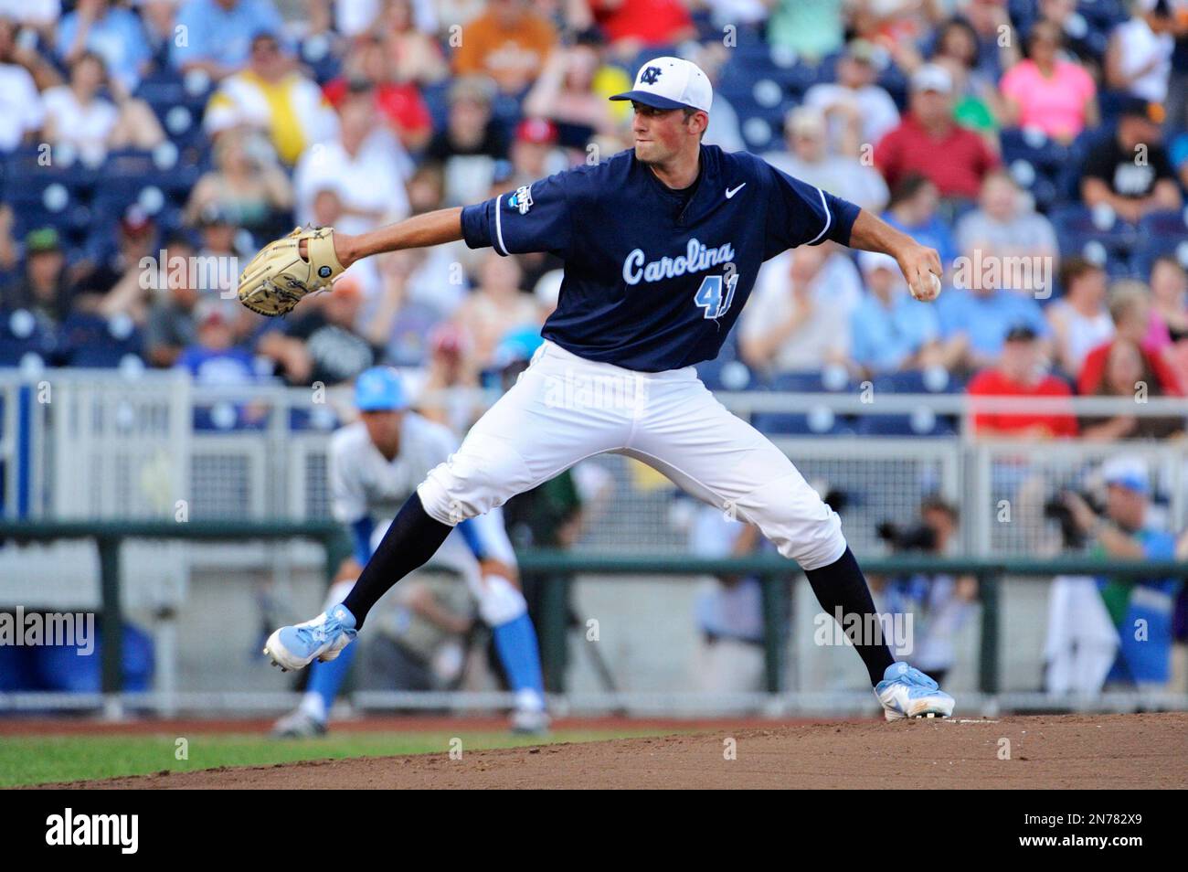 North Carolina pitcher Kent Emanuel throws against UCLA in an NCAA ...