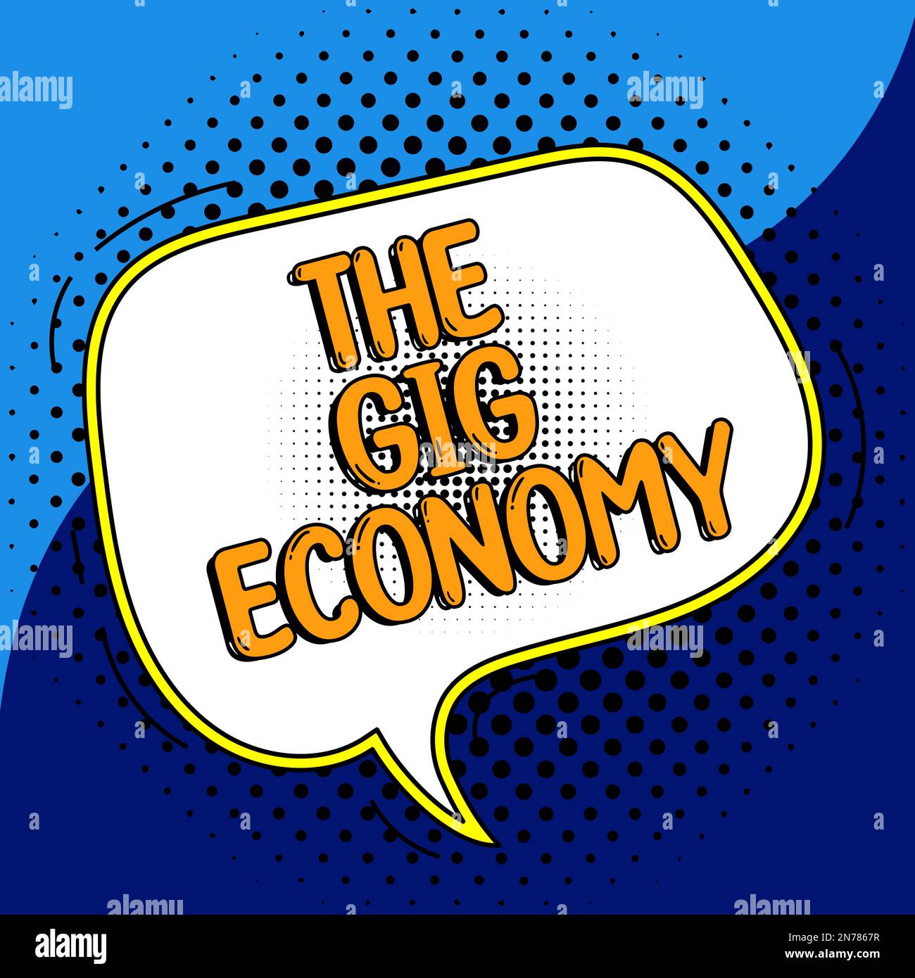 Hand writing sign The Gig Economy. Business approach Market of Short ...