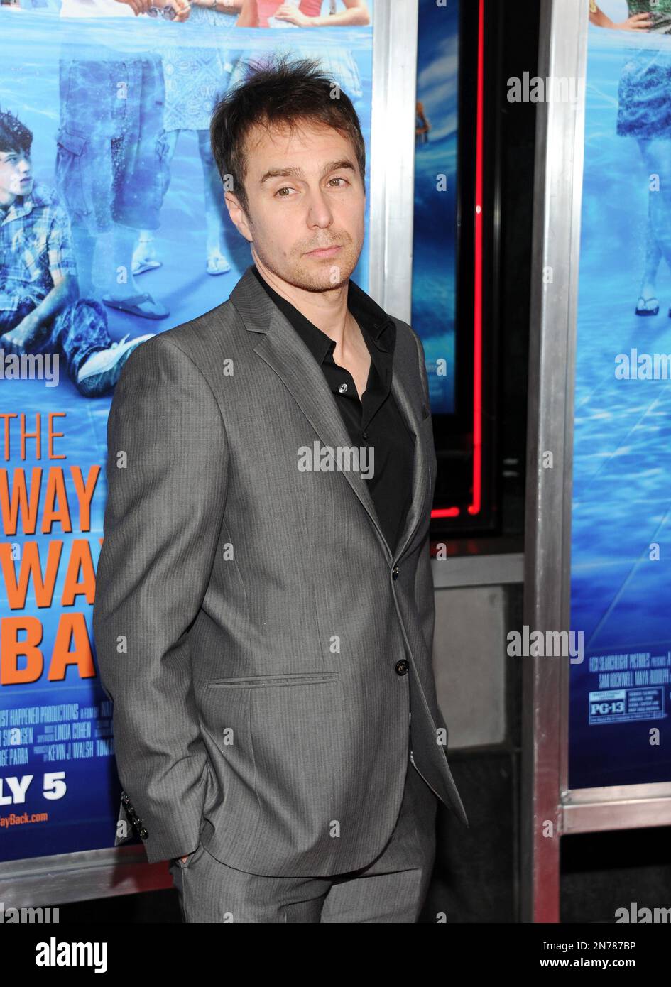 Actor Sam Rockwell attends the premiere for "The Way, Way Back" at the ...