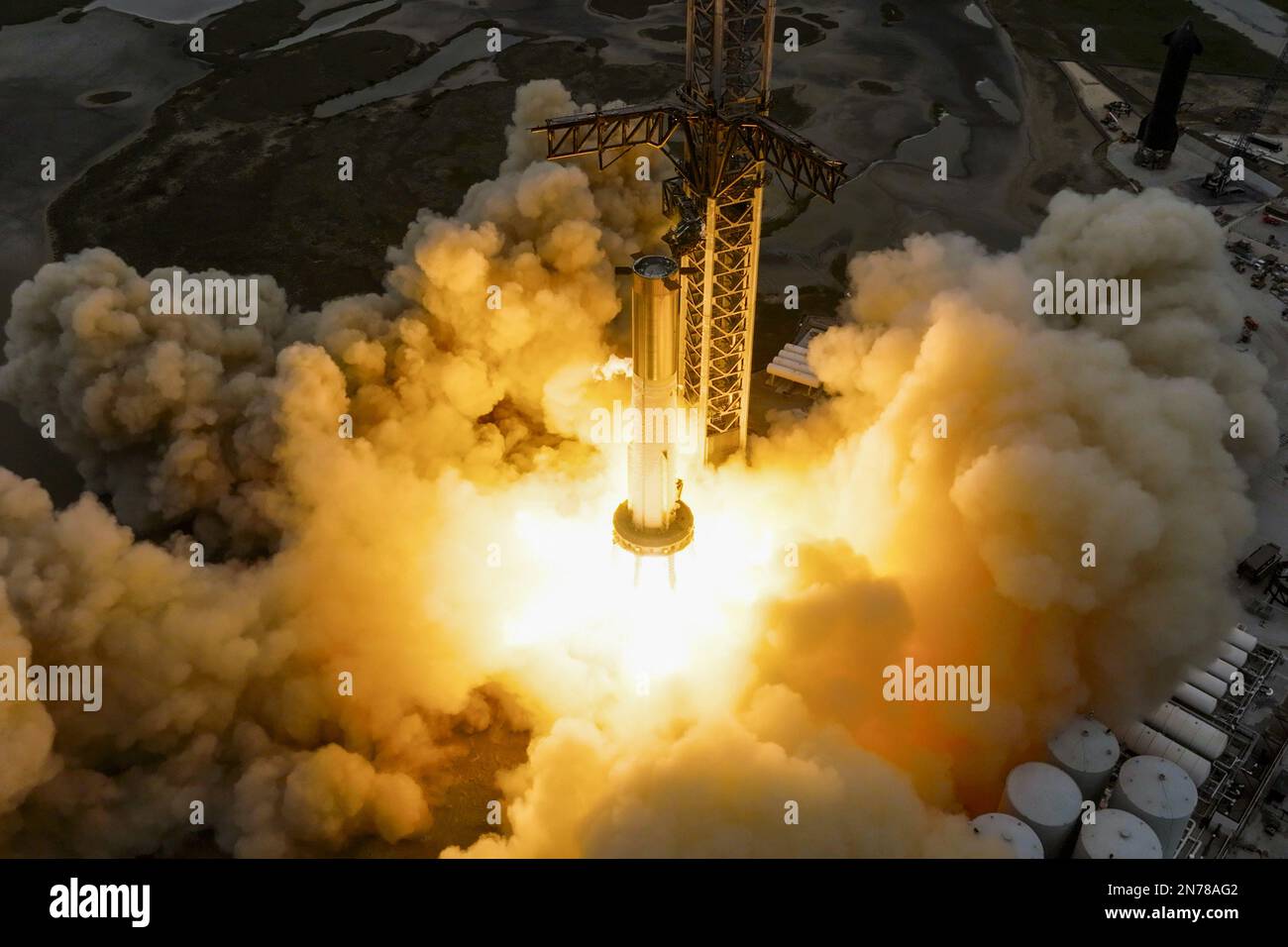 Boca Chica, United States. 10th Feb, 2023. SpaceX's Super Heavy Booster ...