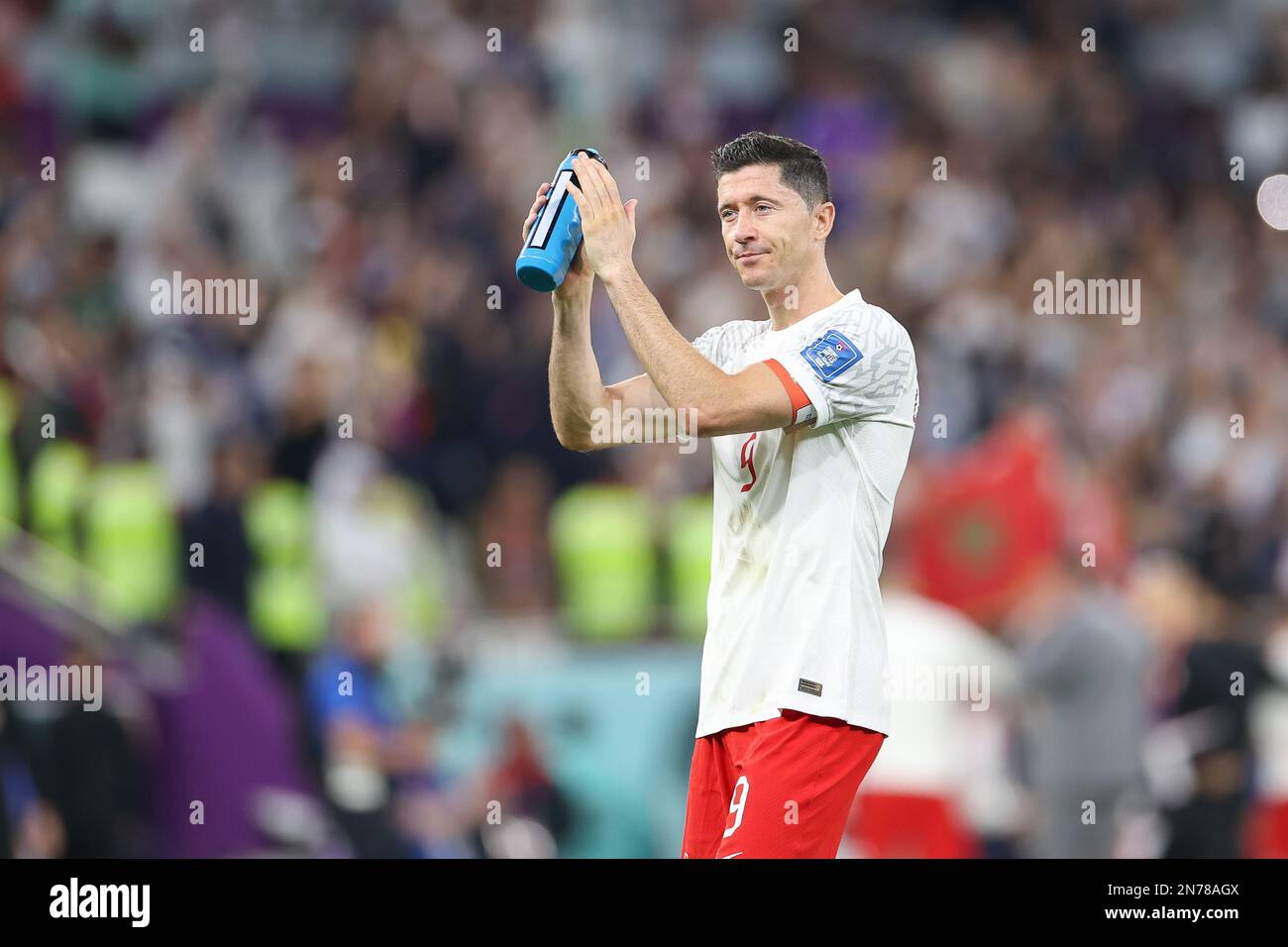 Robert Lewandowski of Poland in action during the FIFA World Cup Qatar ...