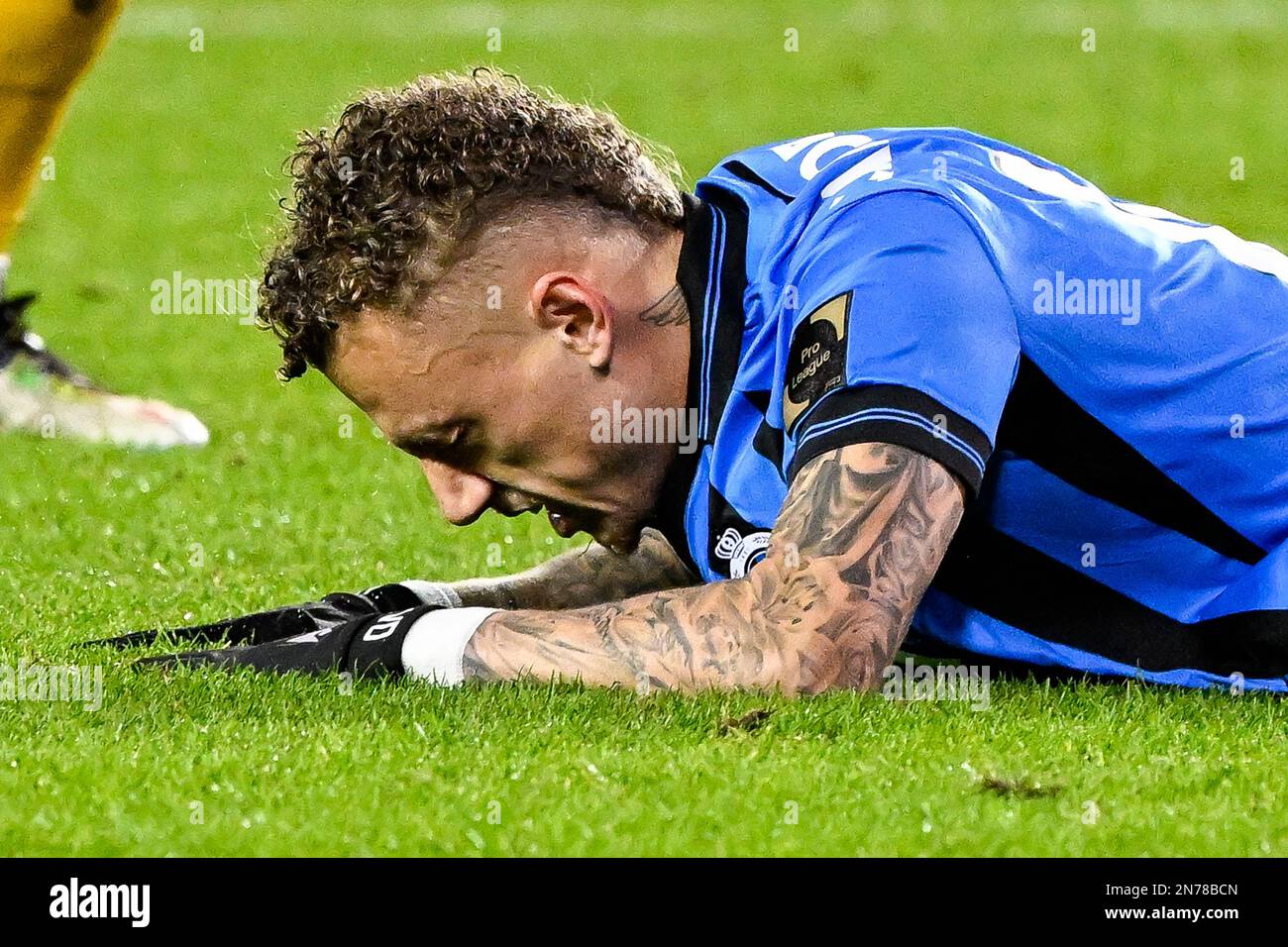 Club's Noa Lang looks dejected during a soccer match between Club ...