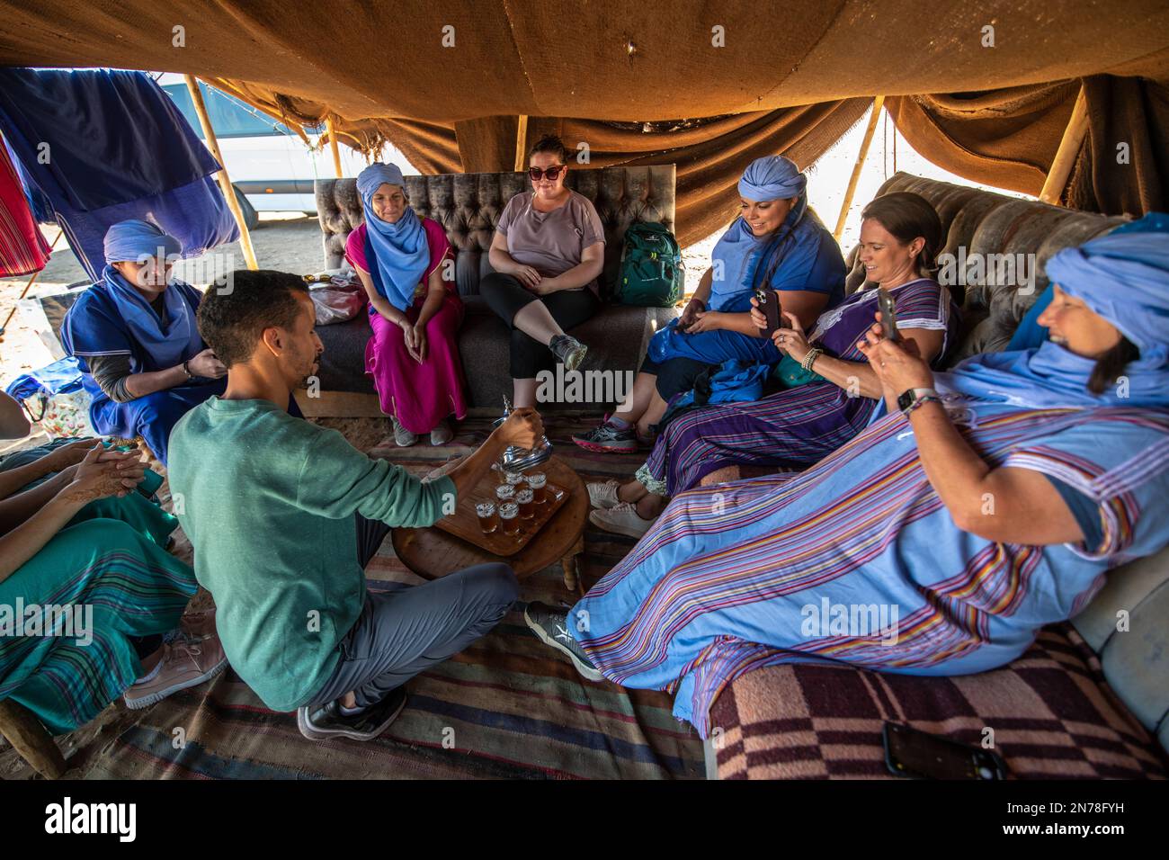 Agafay Desert camel ride Morocco Stock Photo - Alamy