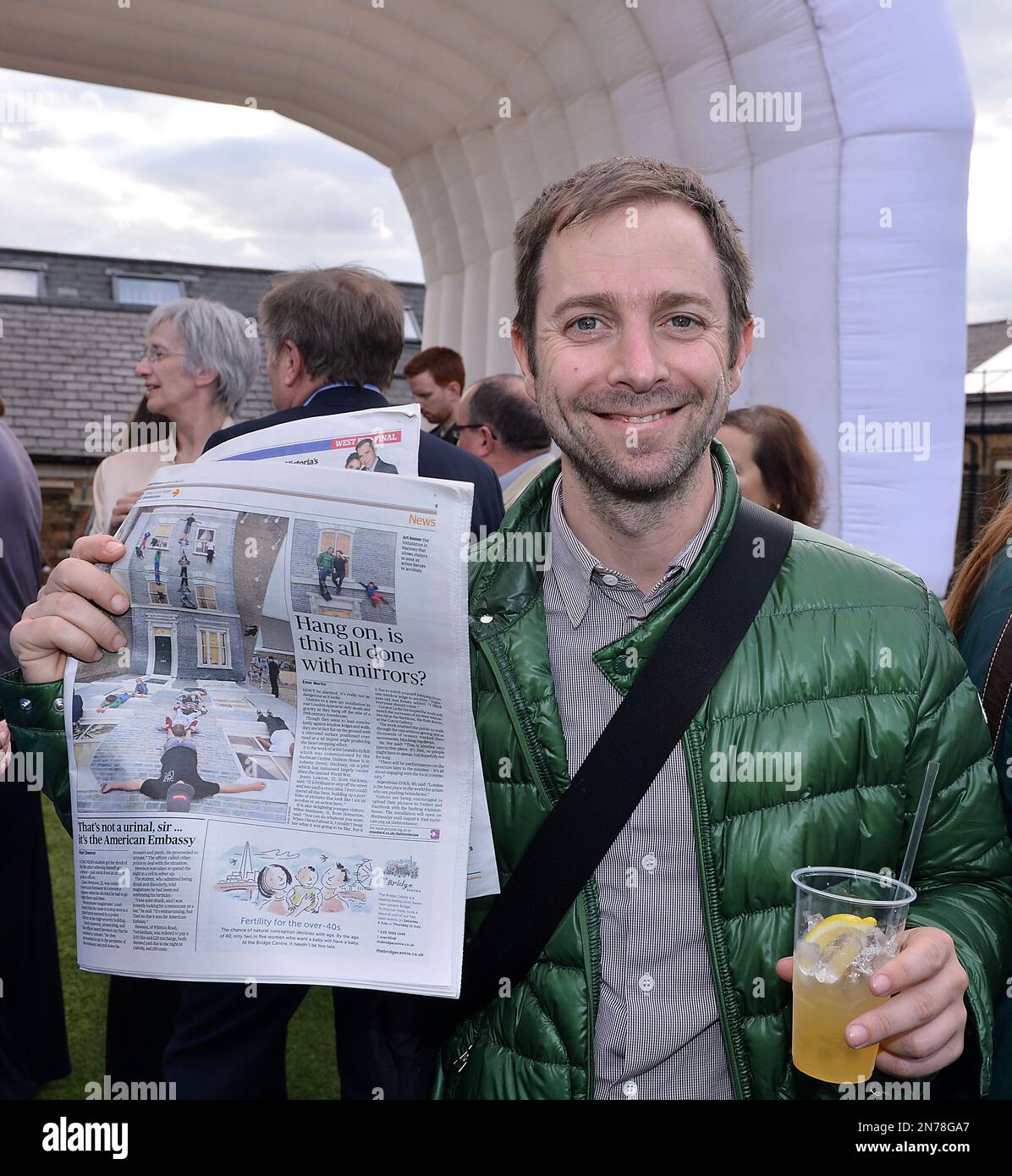 Argentinian artist Leandro Erlich at the Barbican's summer party where ...