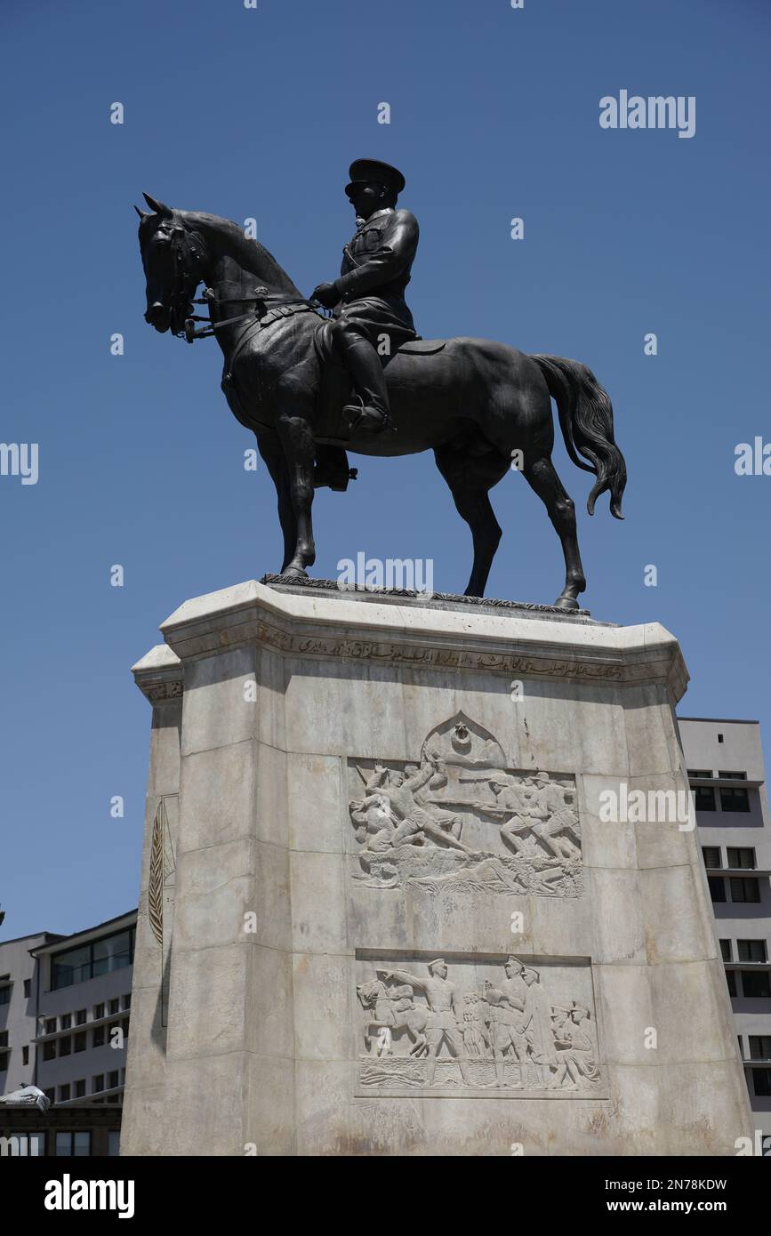 Ataturk Statue in Victory Monument in Ankara City, Turkiye Stock Photo ...