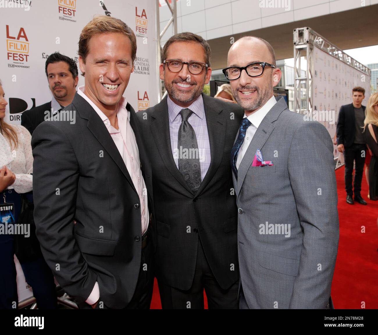 Nat Faxon, Steve Carrell and Jim Rash attend the premiere of Fox ...