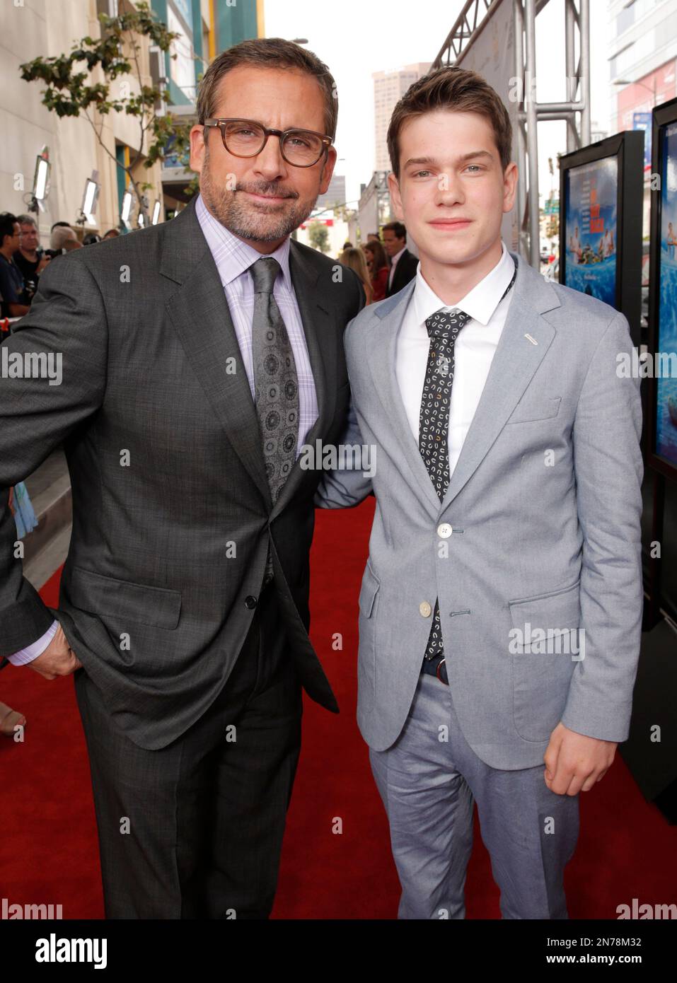 Steve Carrell and Liam James attend the premiere of Fox Searchlight ...