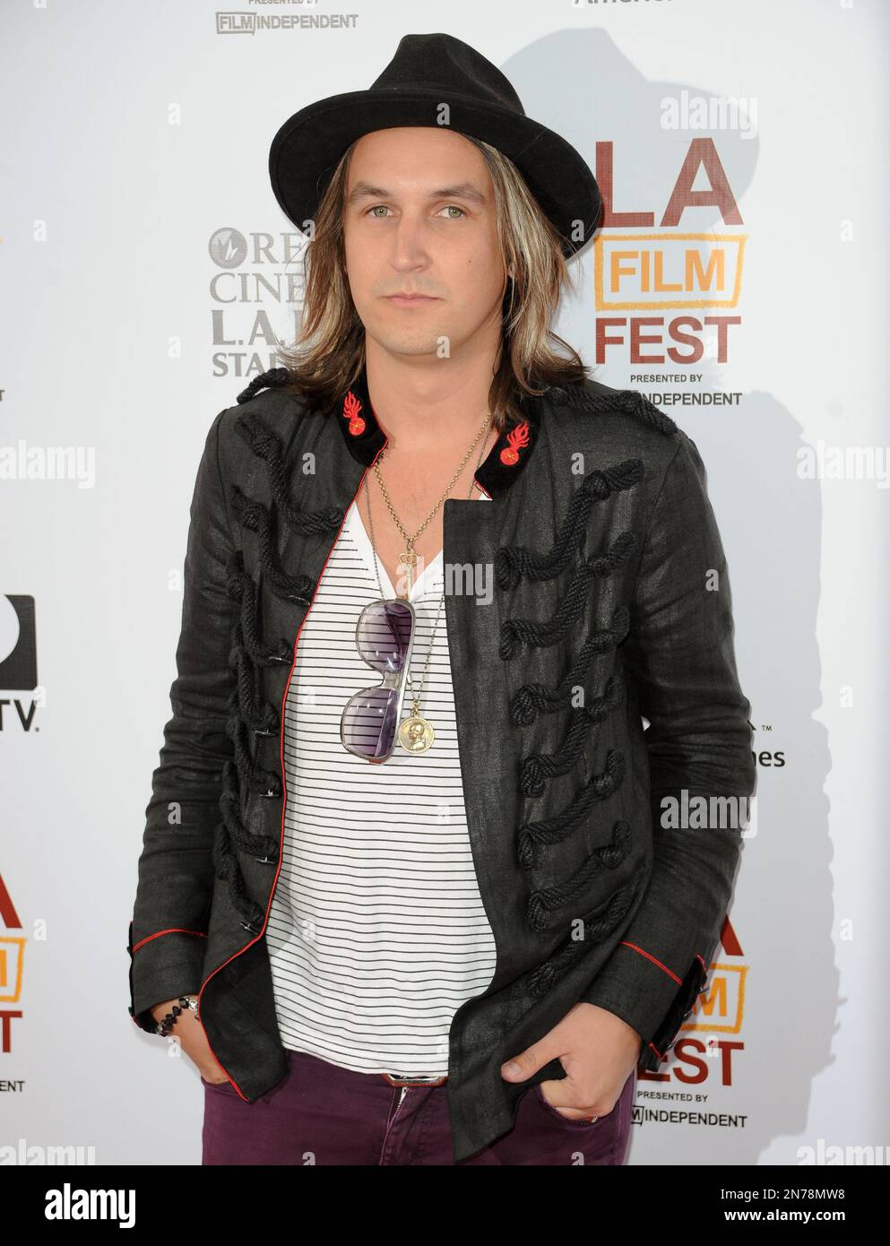 Tim Myers arrives at the closing night of the LA Film Festival and the ...