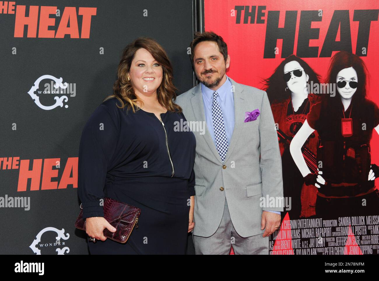 Actress Melissa McCarthy and husband actor Ben Falcone attend "The Heat ...