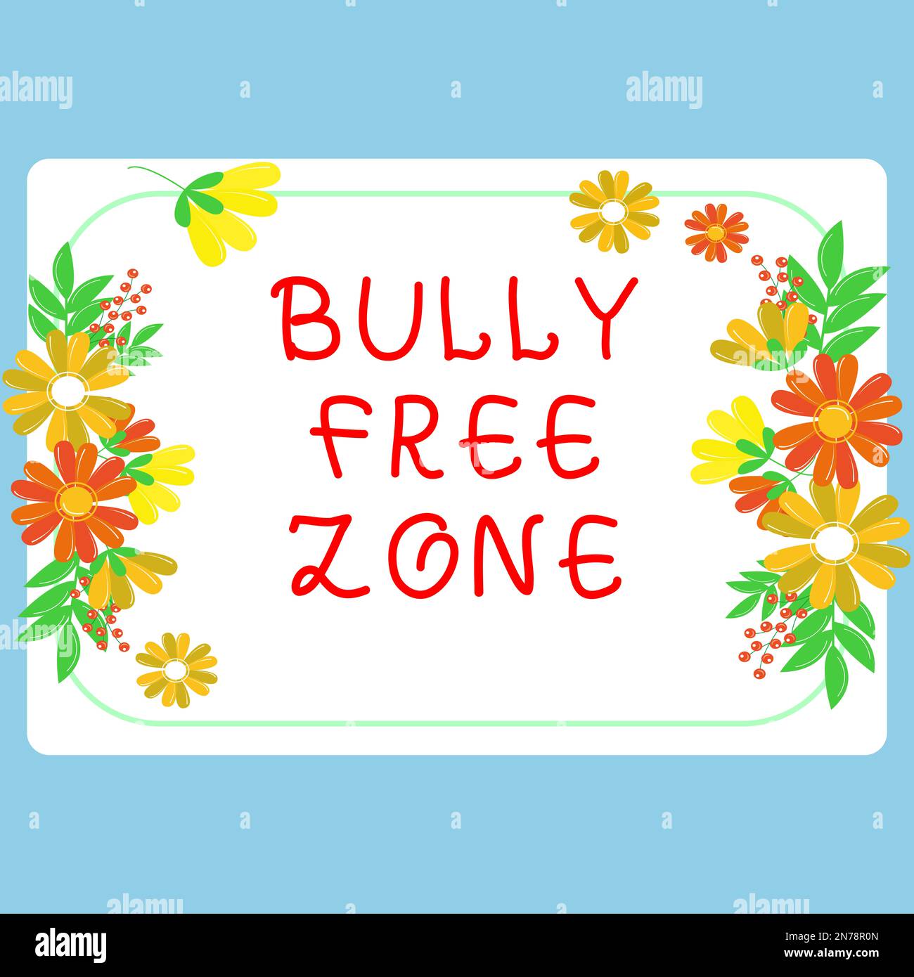 Inspiration showing sign Bully Free Zone. Word Written on Be respectful ...