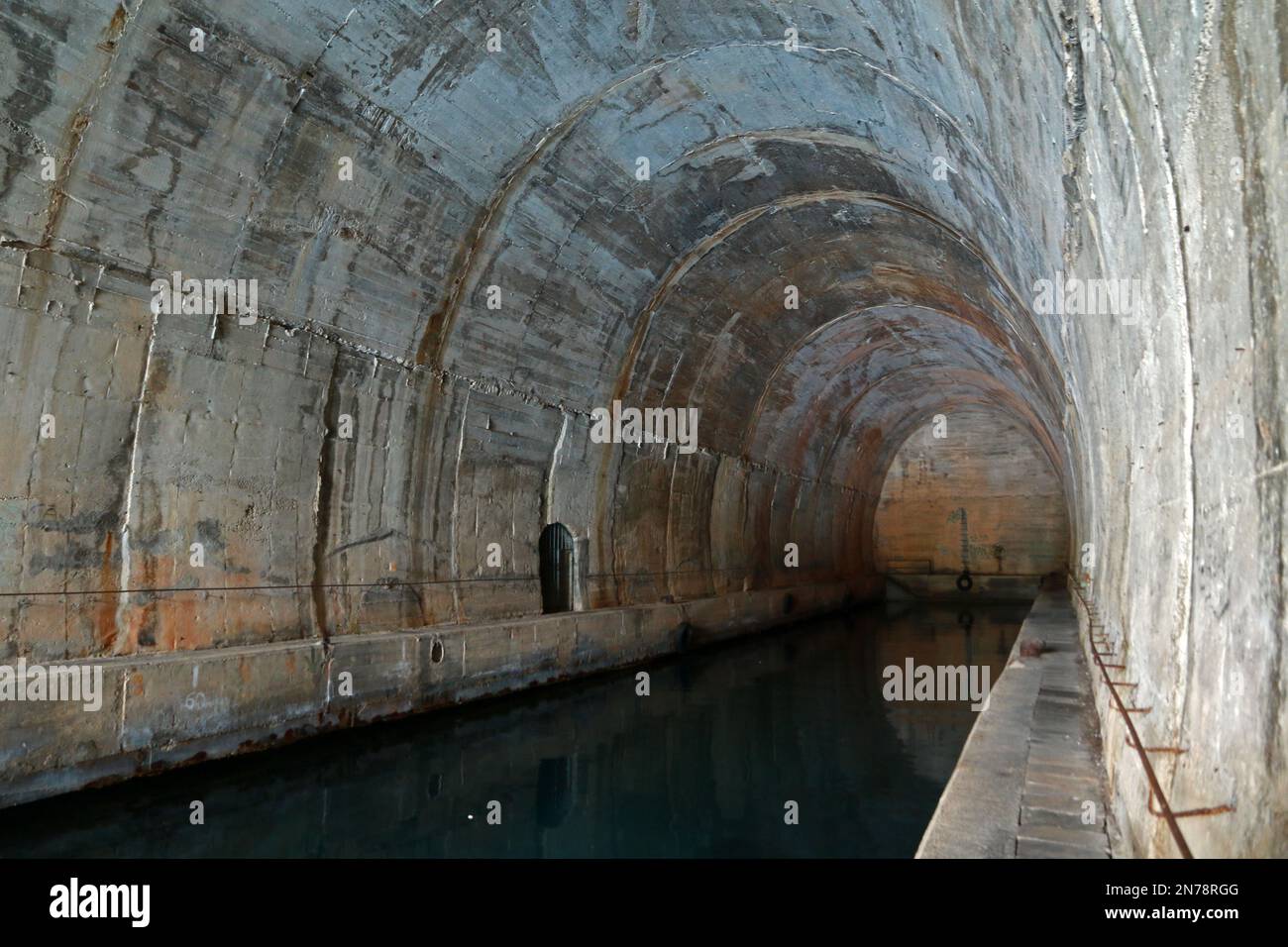 Secret submarine base on Vis island, Croatia Stock Photo - Alamy