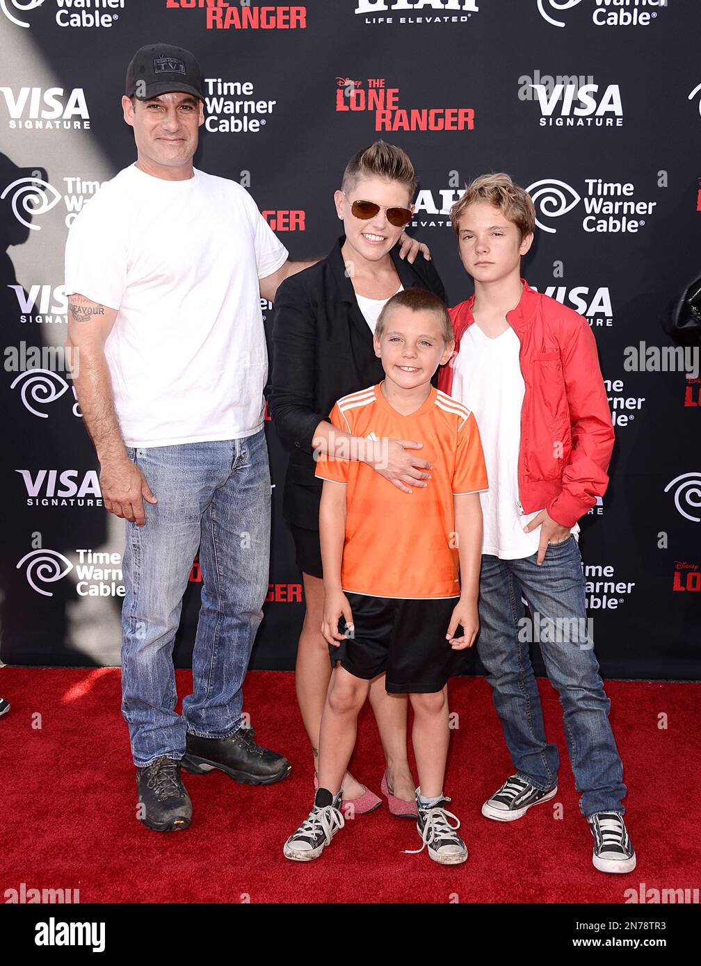 from left to right, Actor Adrian Pasdar, musician Natalie Maines and ...