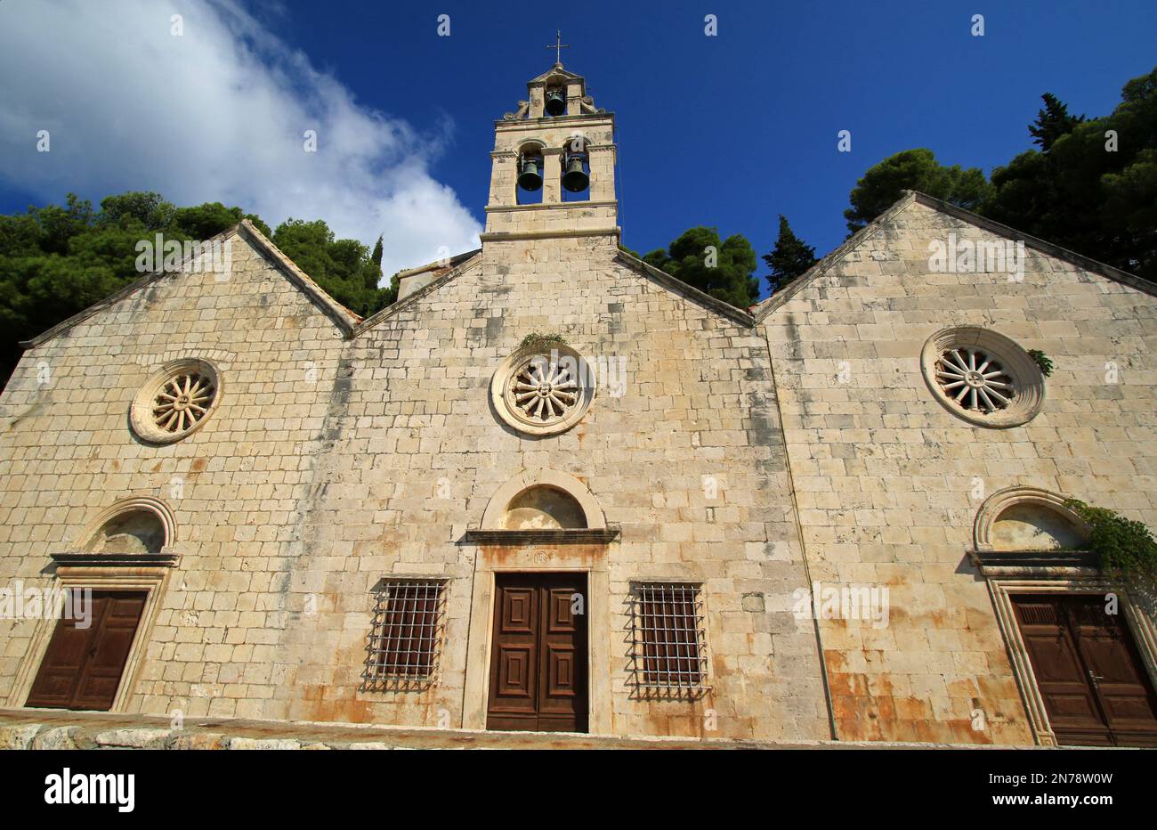 The church of Our Lady of Pirates in Komiza, Vis island, Croatia Stock ...