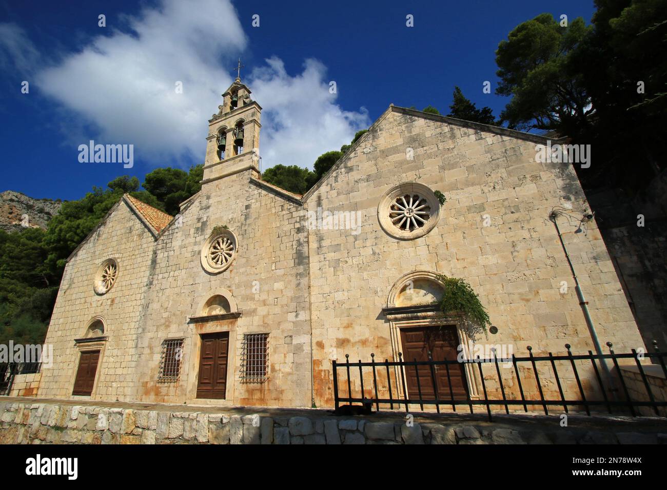 The church of Our Lady of Pirates in Komiza, Vis island, Croatia Stock ...