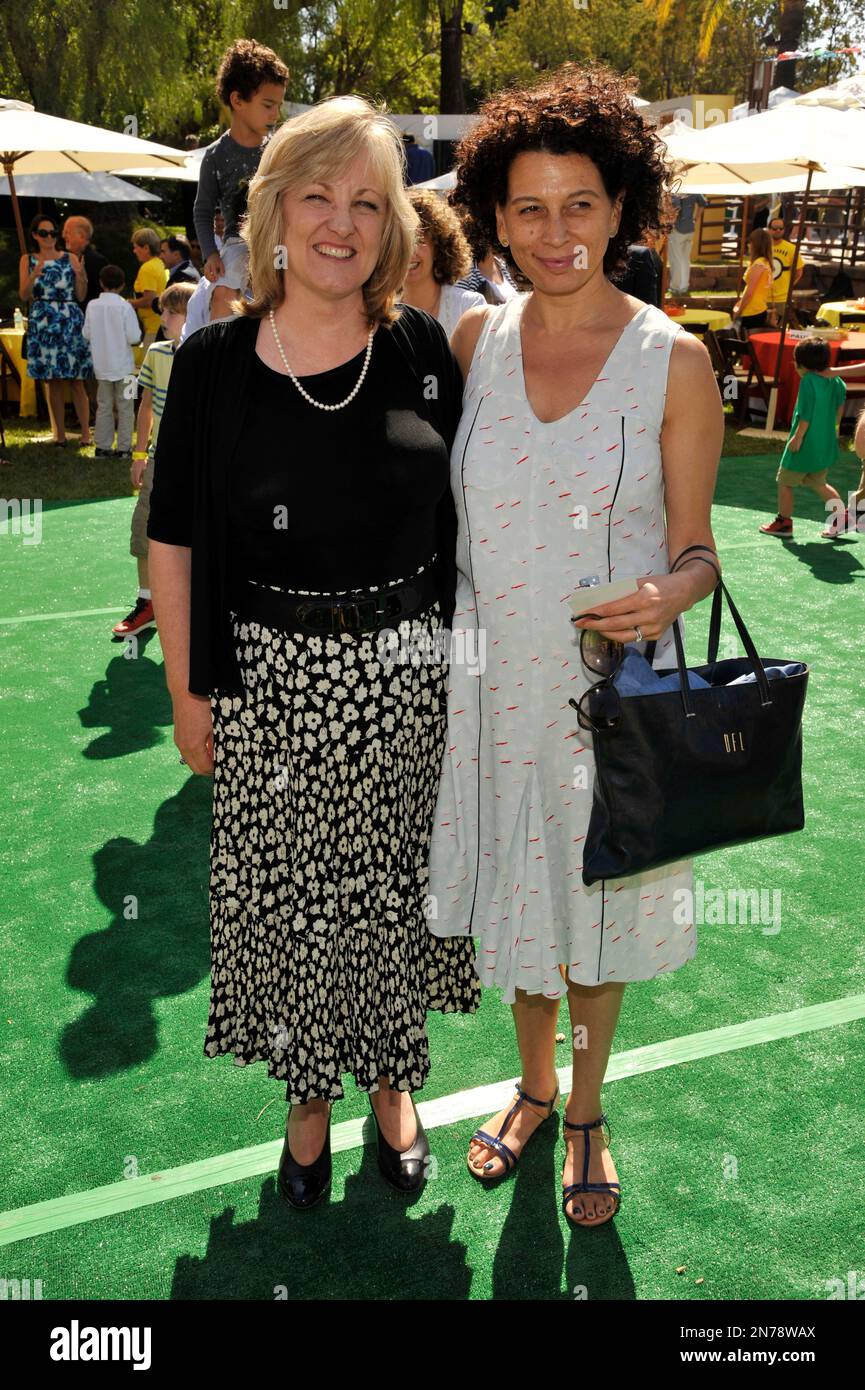 Janet Healy, left, producer of "Despicable Me 2," poses with Donna ...