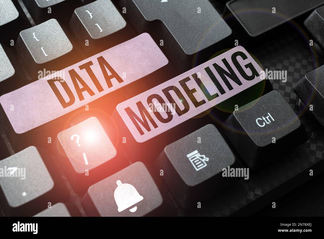 Text showing inspiration Data Modeling. Word Written on process of transferring data between ...