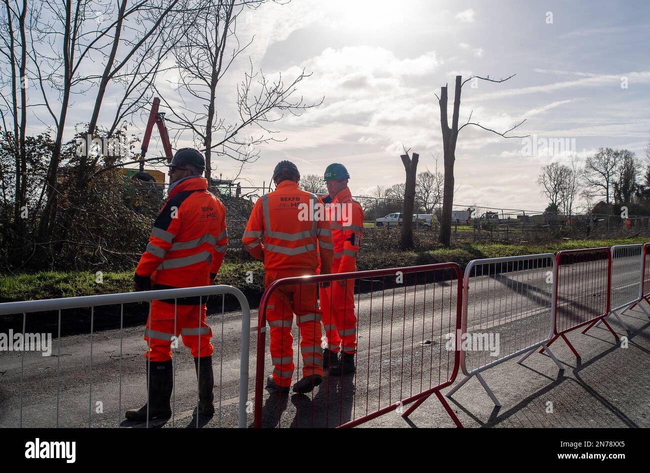 Hartwell, Aylesbury, UK. 5th February, 2023. HS2 were felling yet ...