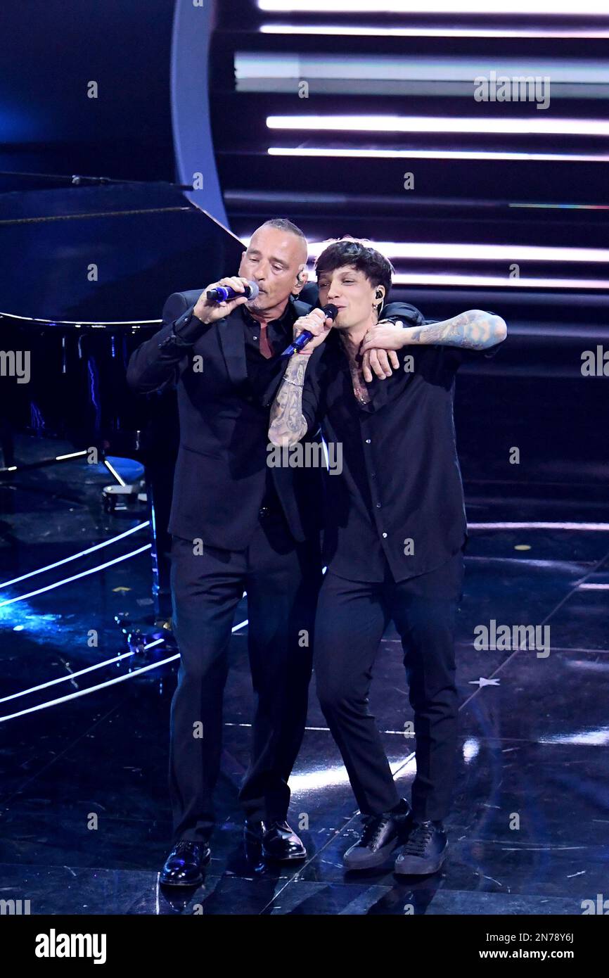Sanremo, 73rd Italian Song Festival, Fourth Evening. The Duets. Eros ...