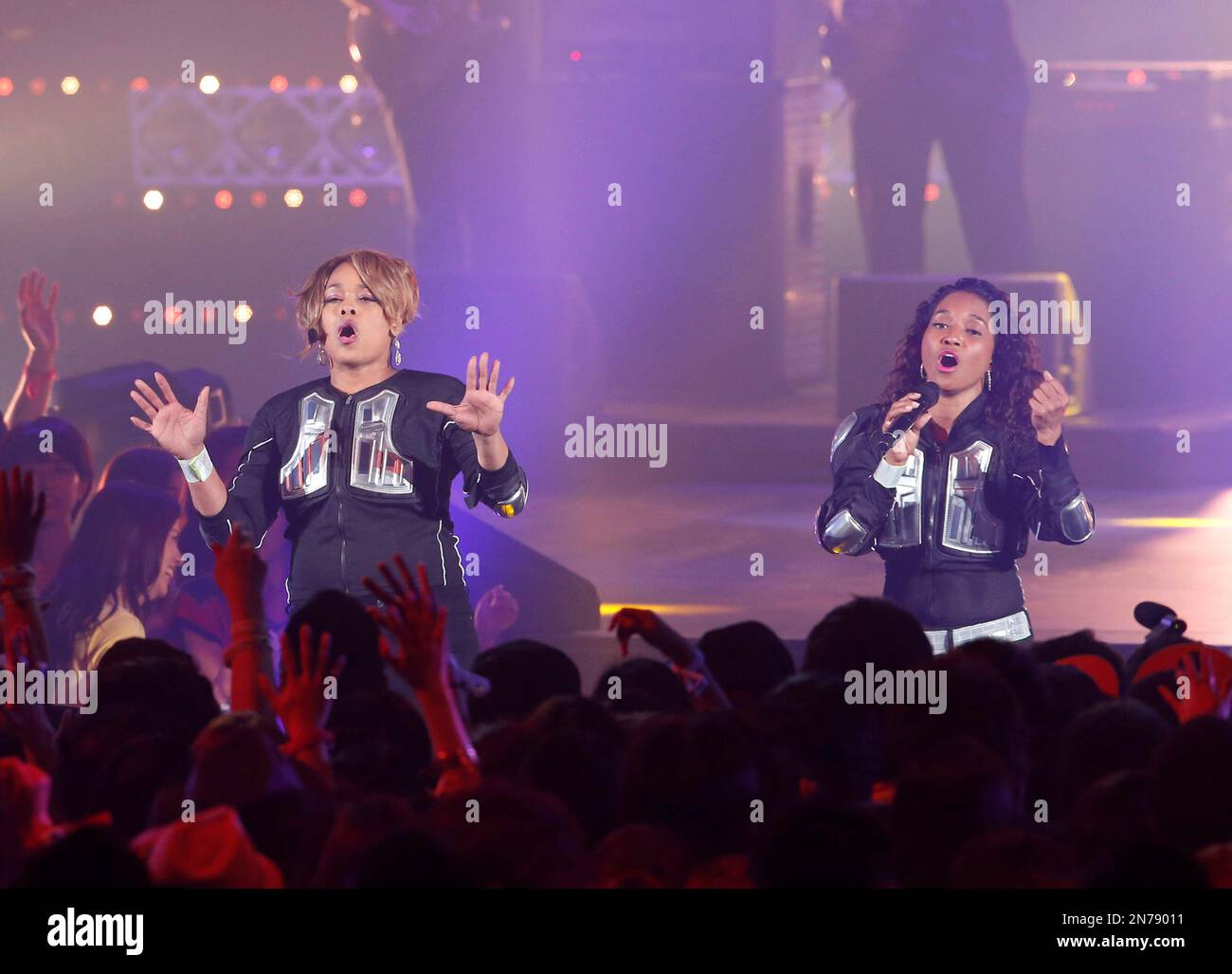 U.S. group TLC's Lisa Lopes, right, and Crystal Jones perform during ...