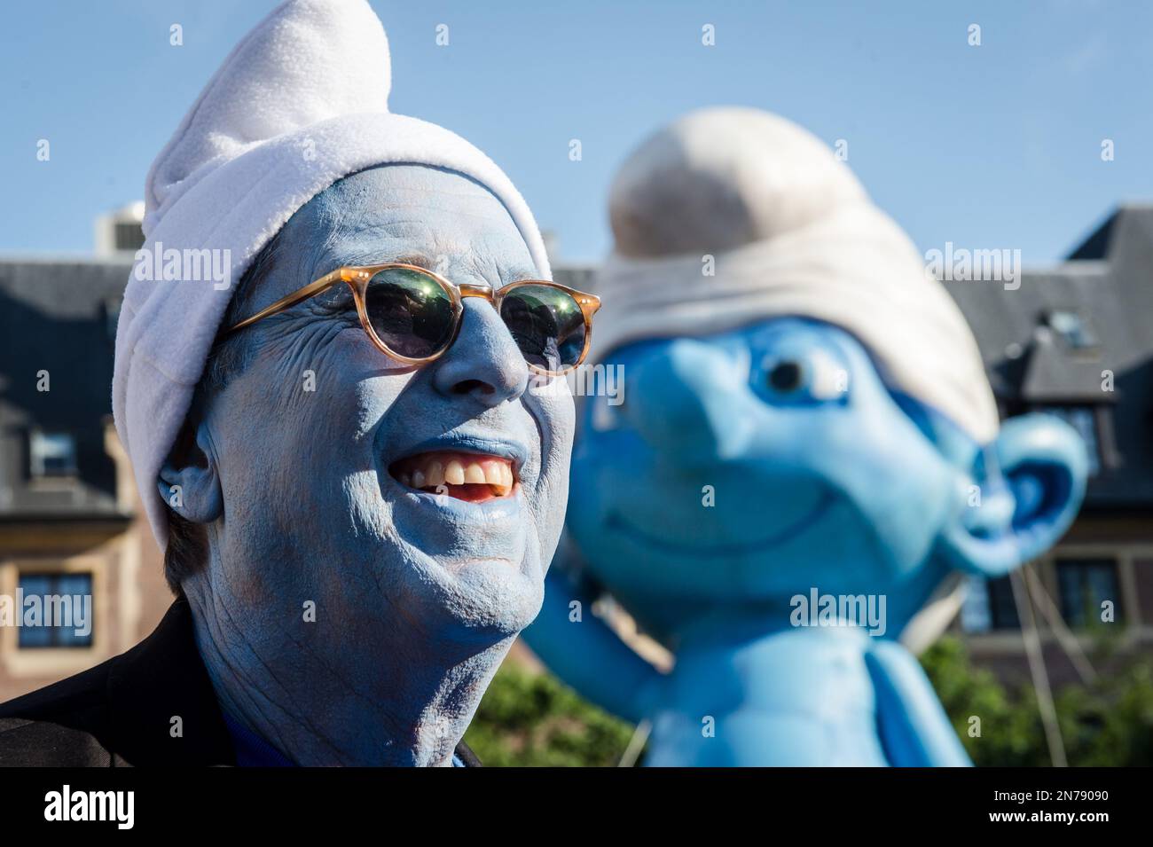 U.S. film producer of the Smurfs 2 movie Jordan Kerner smiles as he ...
