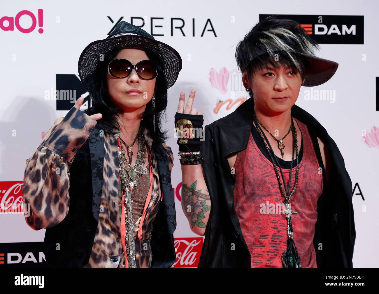Japanese singer VAMPS poses for photographers upon arrival for the MTV ...