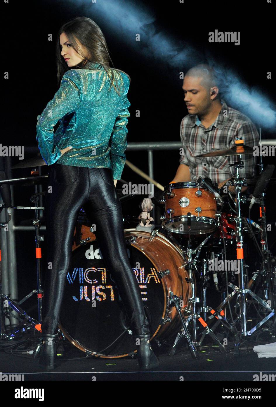 Victoria Justice performs during the "Summer Break Tour" at the Gibson ...