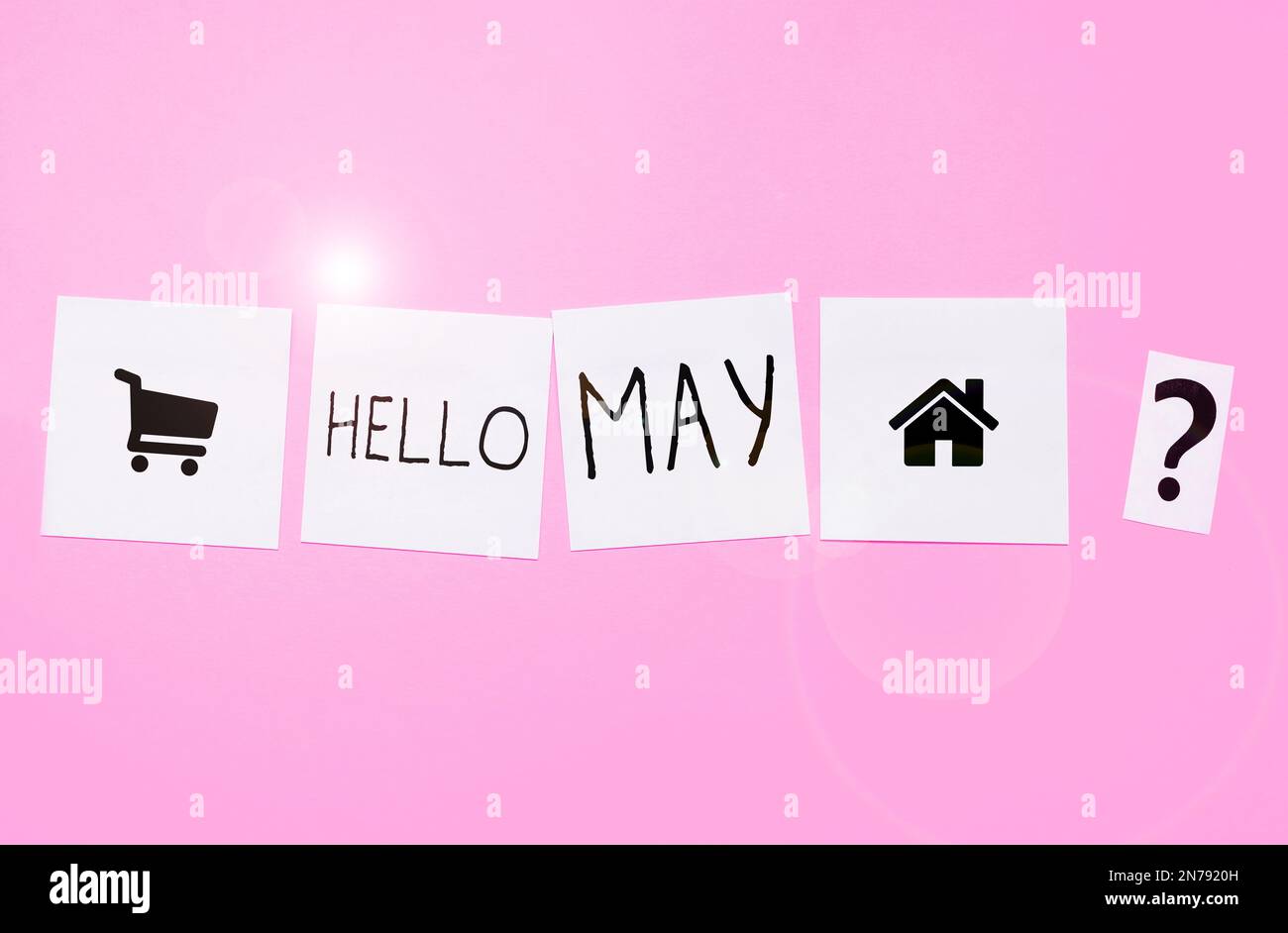 Text sign showing Hello May. Business approach to address the fifth ...