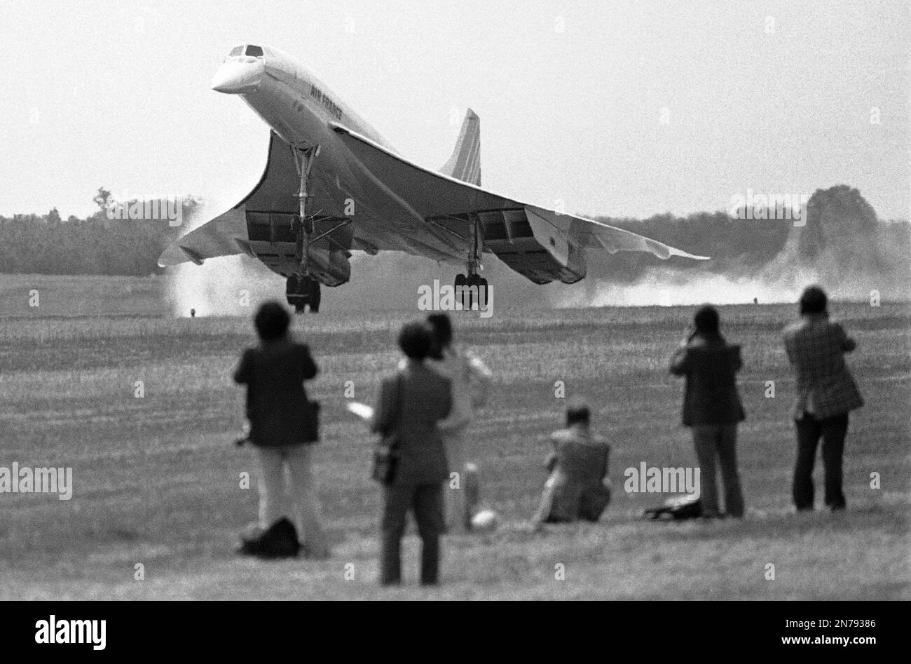 FILE - In this May 24, 1976 photo an Air France Concorde SST lands at ...