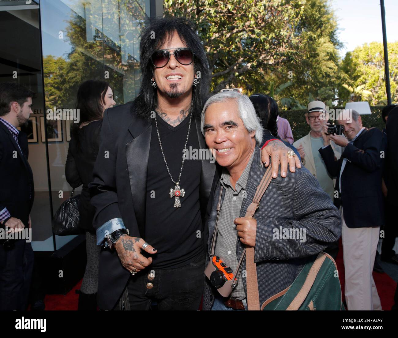 Nikki Sixx and AP photographer Nick Ut attend the Leica Los Angeles ...