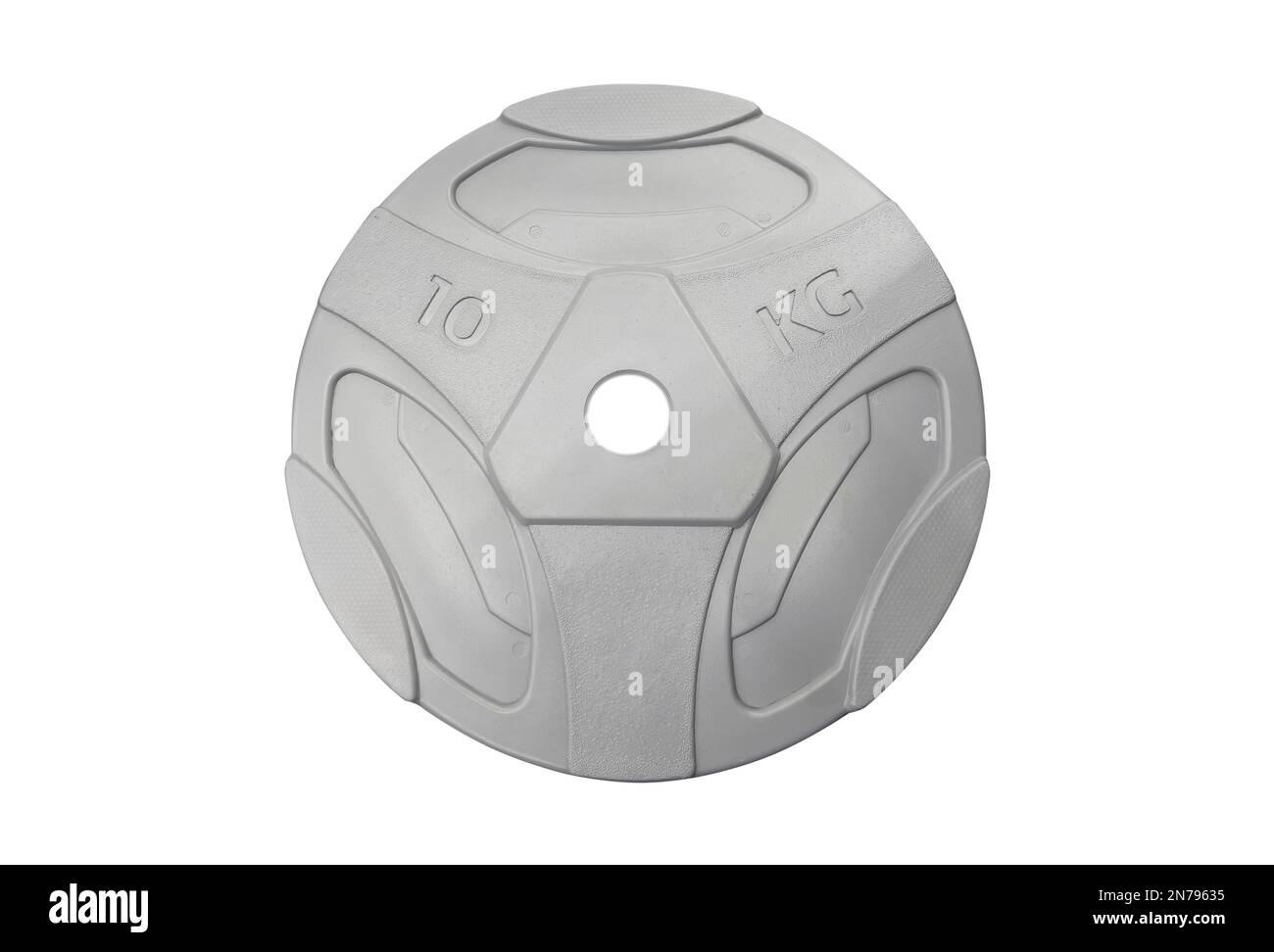 Dumbbell disc isolated on white background. Parts of professional ...