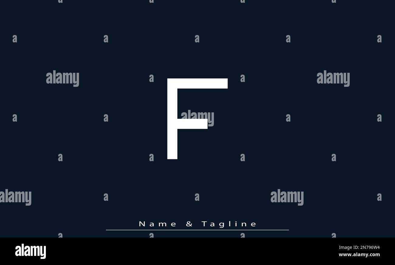 F initials logo hi-res stock photography and images - Alamy