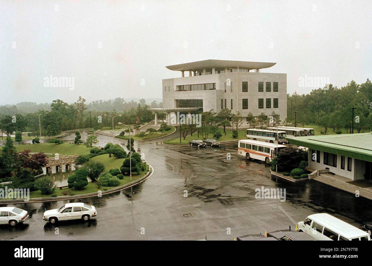 Shown is the South sector of Panmunjom, July 23, 1990, a border village ...