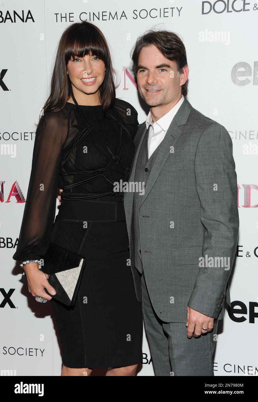 Professional stock car driver Jeff Gordon and his wife Ingrid ...