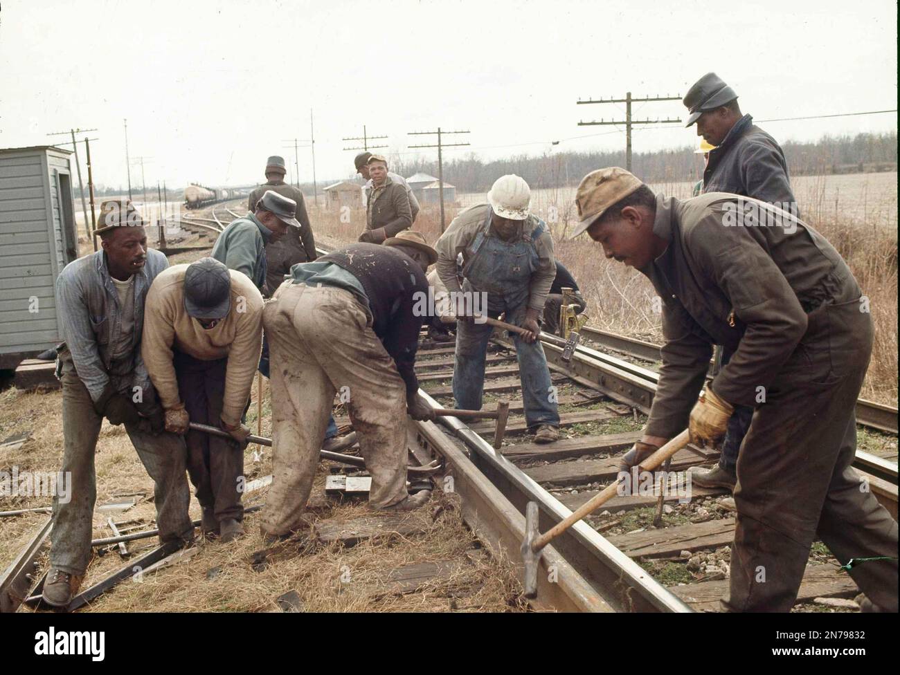 An all-black railroad track crew, under white supervision in ...