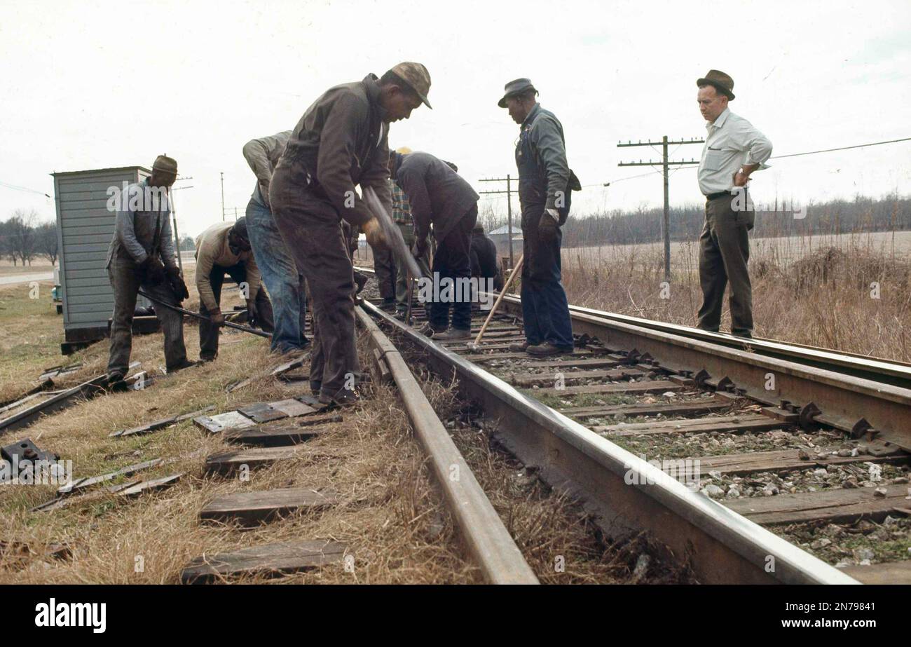 An all-black railroad track crew, under white supervision in ...