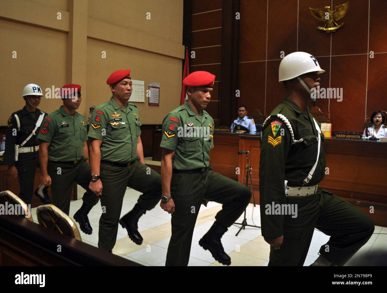 Soldiers from Indonesia's elite special forces, from left to right, 2nd ...