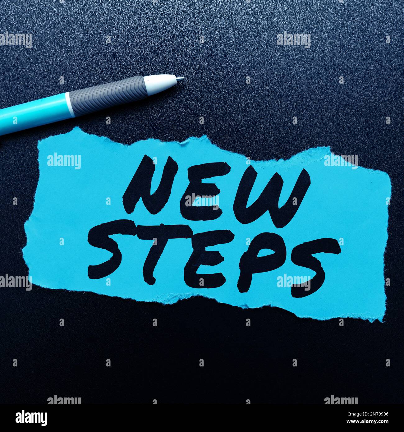 Hand writing sign Next Steps. Word Written on numper of process going ...