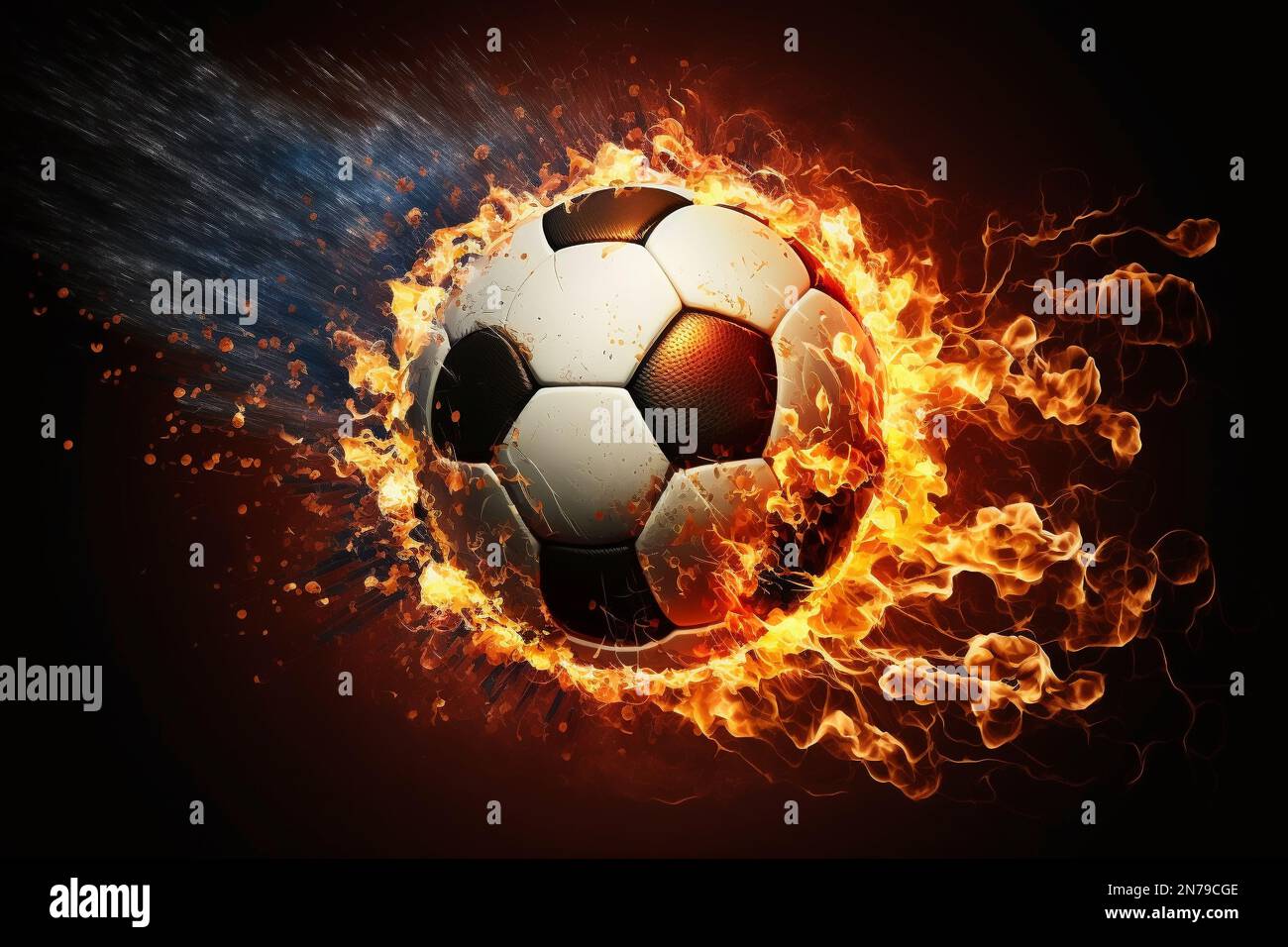Fiery soccer ball. Football concept Stock Photo - Alamy