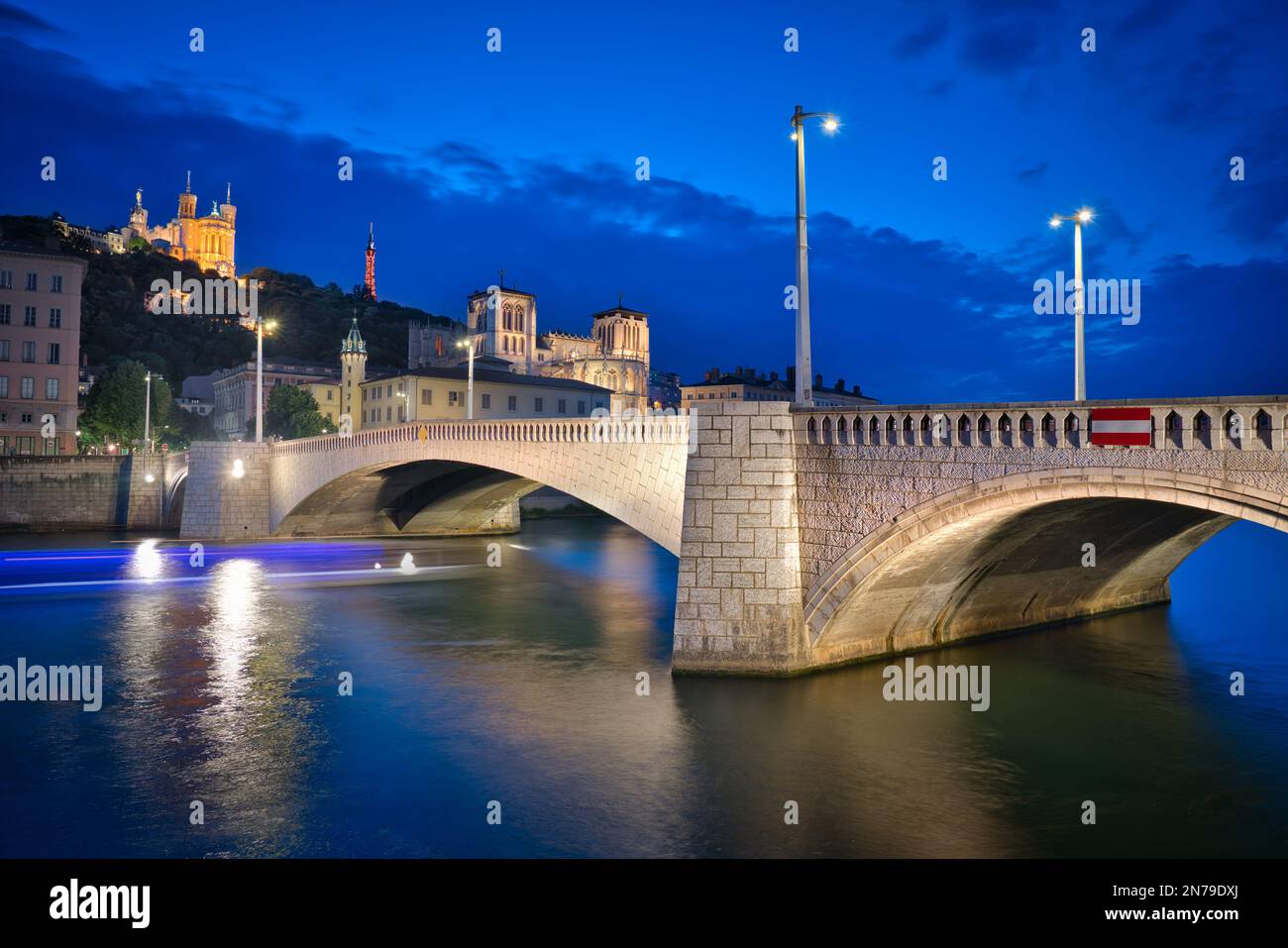 Bridge bonaparte lyon france hi-res stock photography and images - Alamy