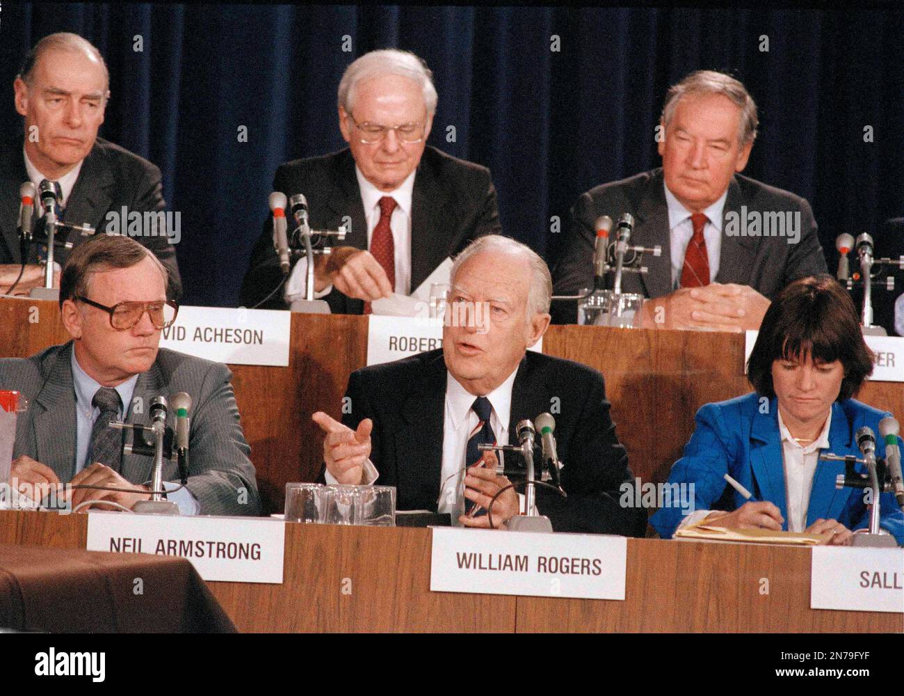 Presidential committee investigating the space shuttle Challenger ...