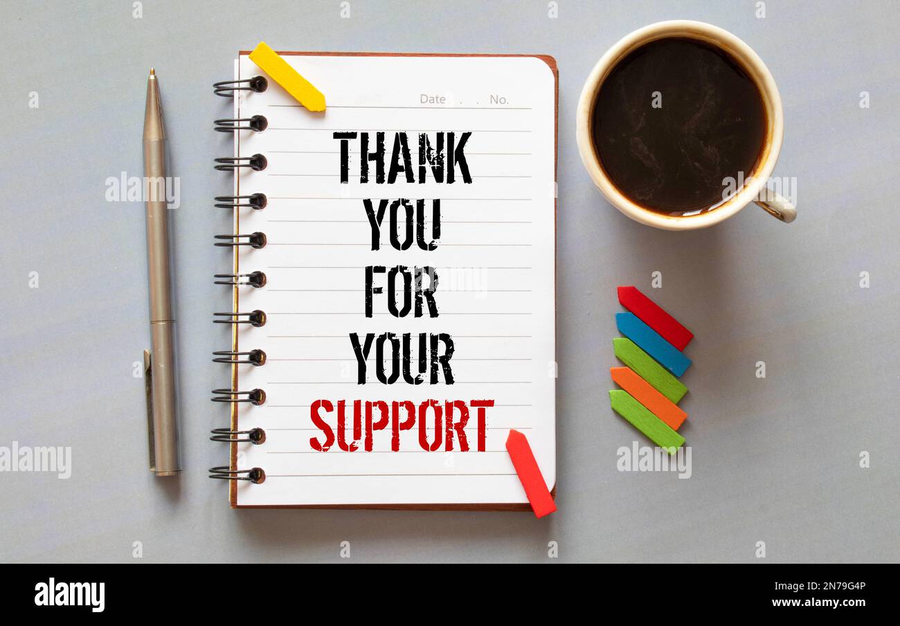 Wooden blocks with words 'Thank you For Your Support' Stock Photo - Alamy