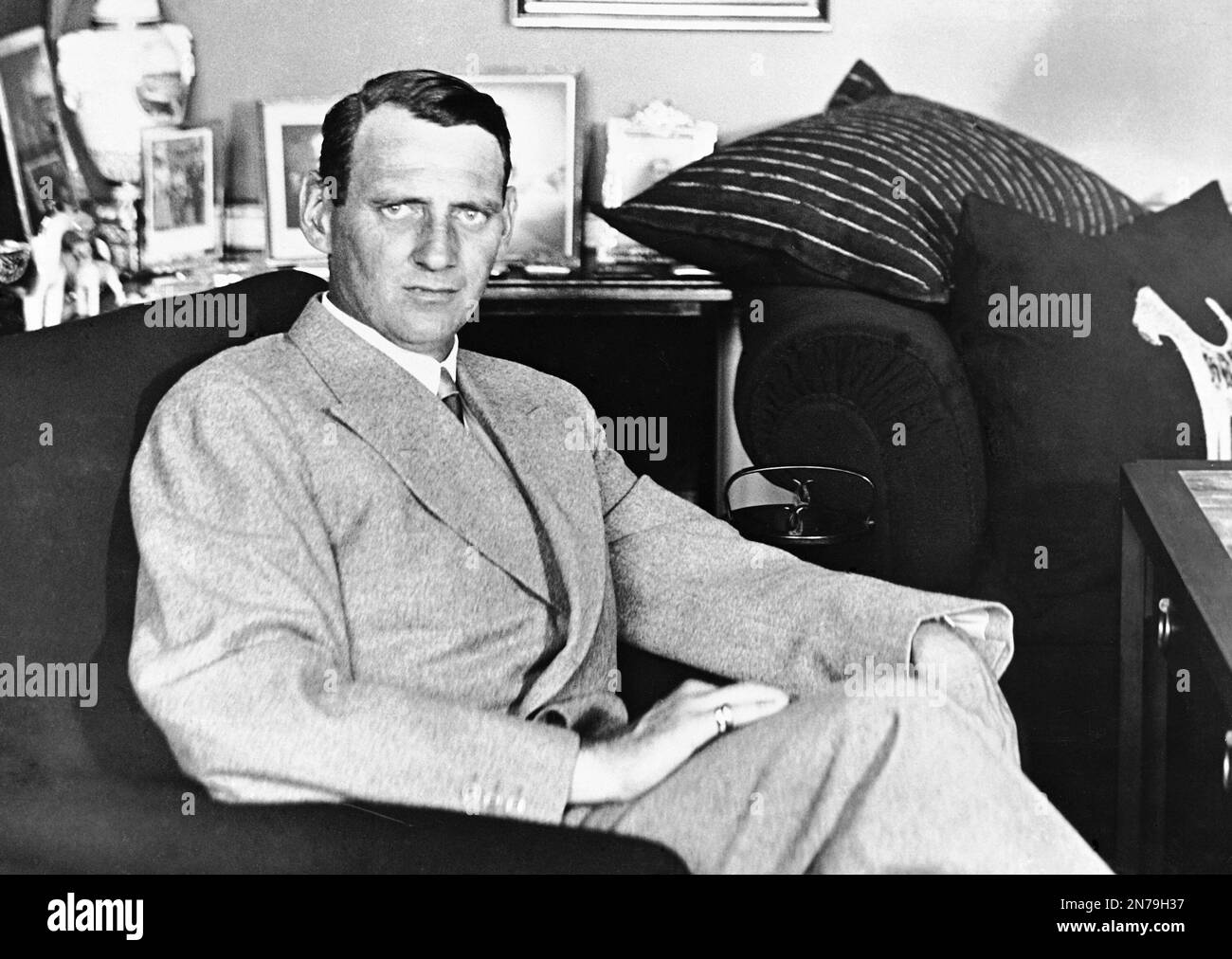 Crown Prince Frederick of Denmark, in his private saloon in Amalienborg ...
