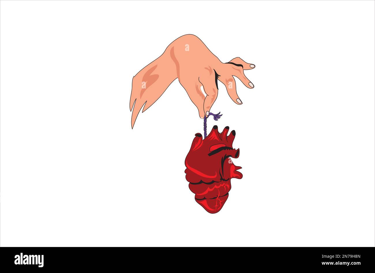 Human heart in hand vector illustration Stock Vector Image & Art - Alamy