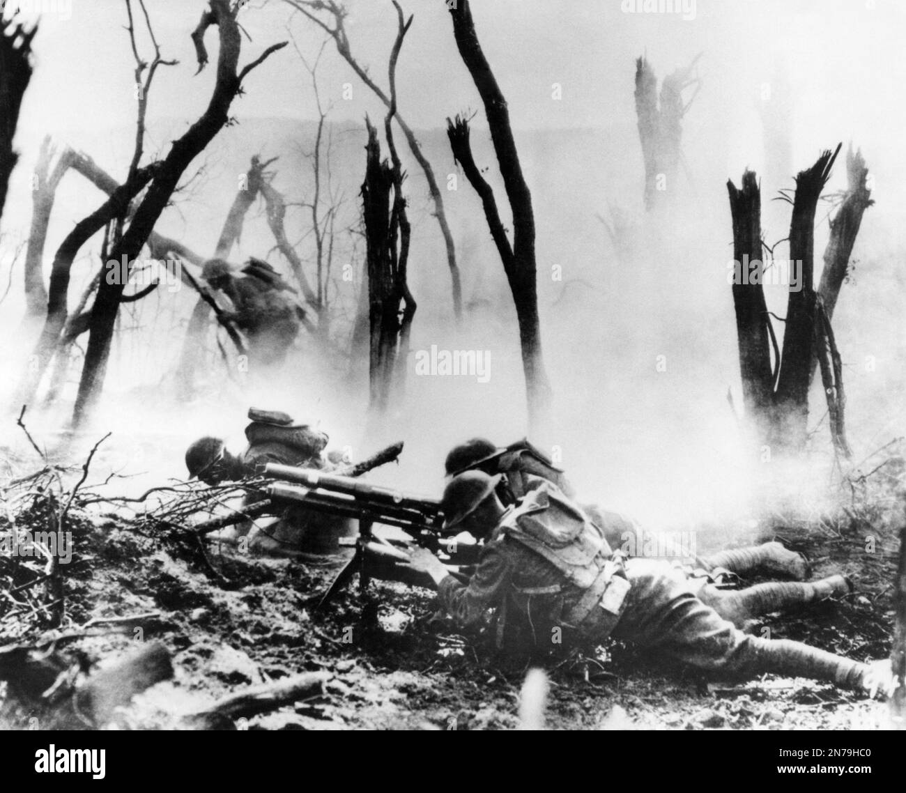 US Army 37-mm gun crew manning their weapon on September 26, 1918 ...