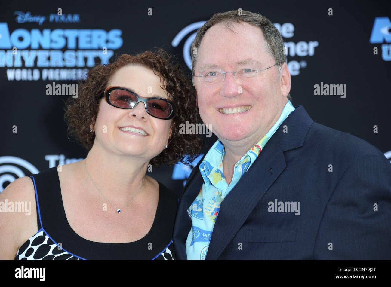 John Lasseter, left, and Nancy Lasseter arrives at the LA premiere of ...